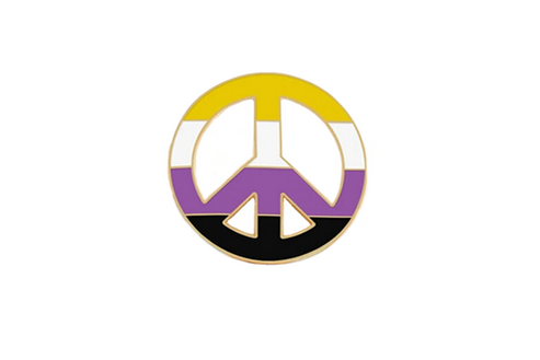 Non Binary Peace Pin – LGBTQ+ Flags Australia
