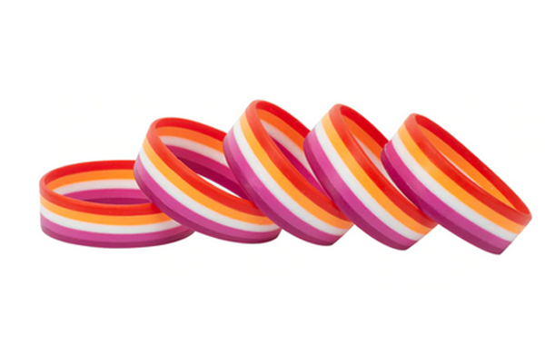 Lesbian Rubber Bracelet – LGBTQ+ Flags Australia